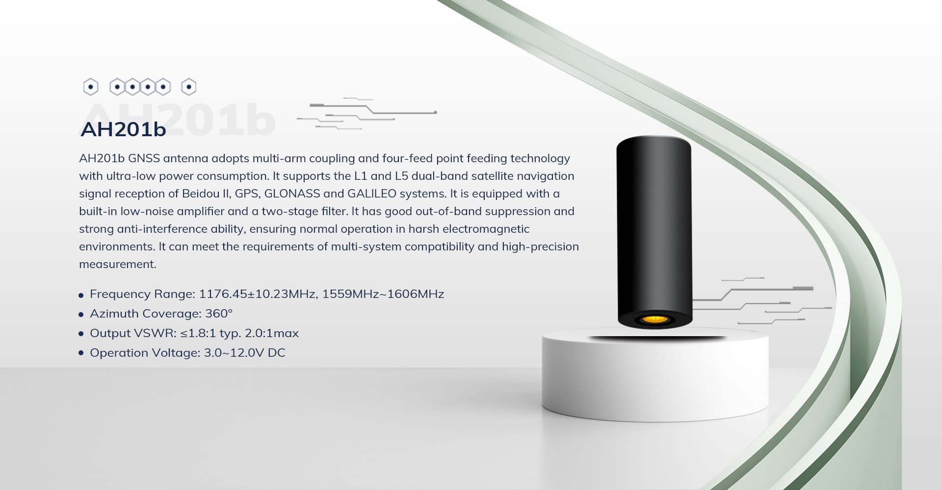 AH201b-GNSS Spiral Antenna
