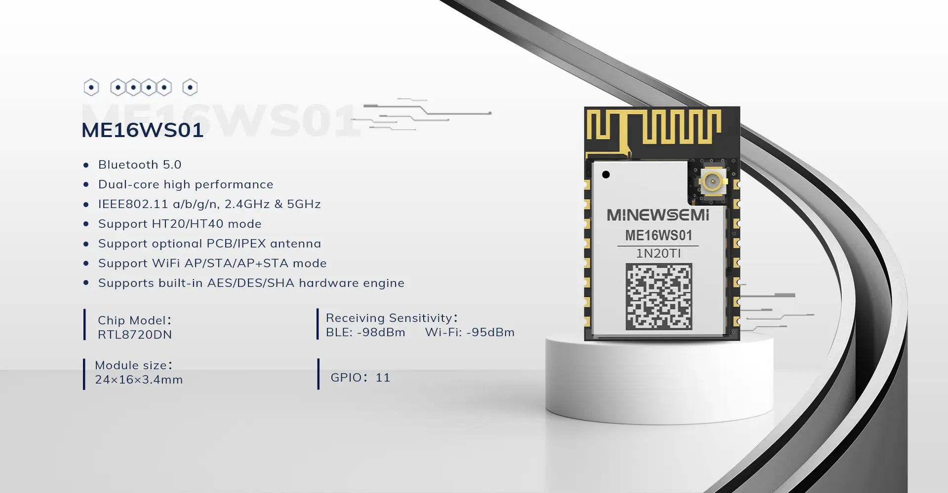 RTL8720DN-ME16WS01 WiFi Module