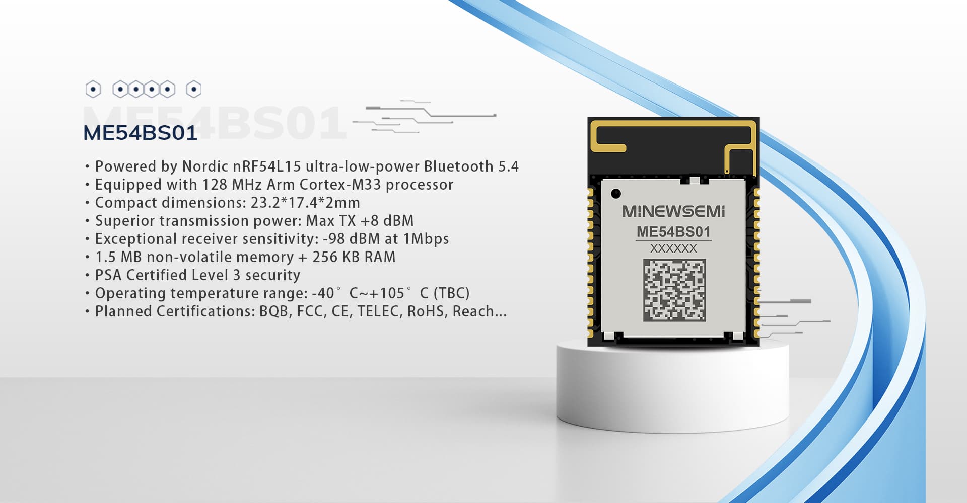 nRF54L15-ME54BS01 Bluetooth 6.0 LE Module